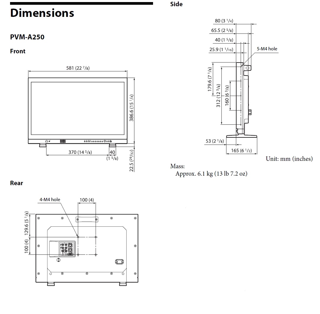 Sony PVM-A250, monitor Trimaster El OLED de 25" - LANG IBERIA